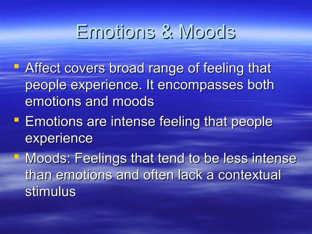 Emotions and moods | PPT