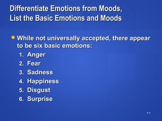 Emotions And Moods - Organizational Behavior - Psychology | PPT