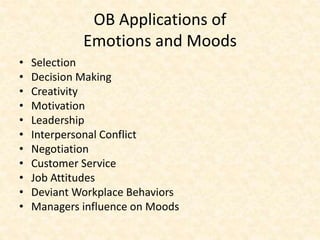 Emotions and Moods.pptx organisational behavior | PPTX