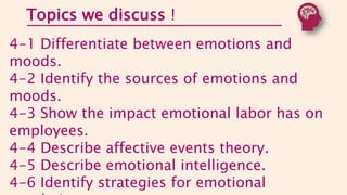 Organizational Behavior (Emotions and moods) | PPTX