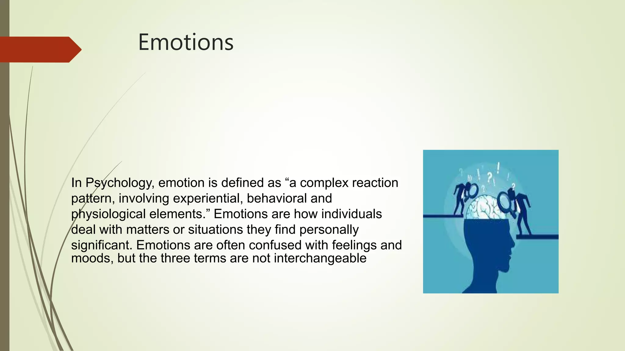 Emotions and motivations | PPTX