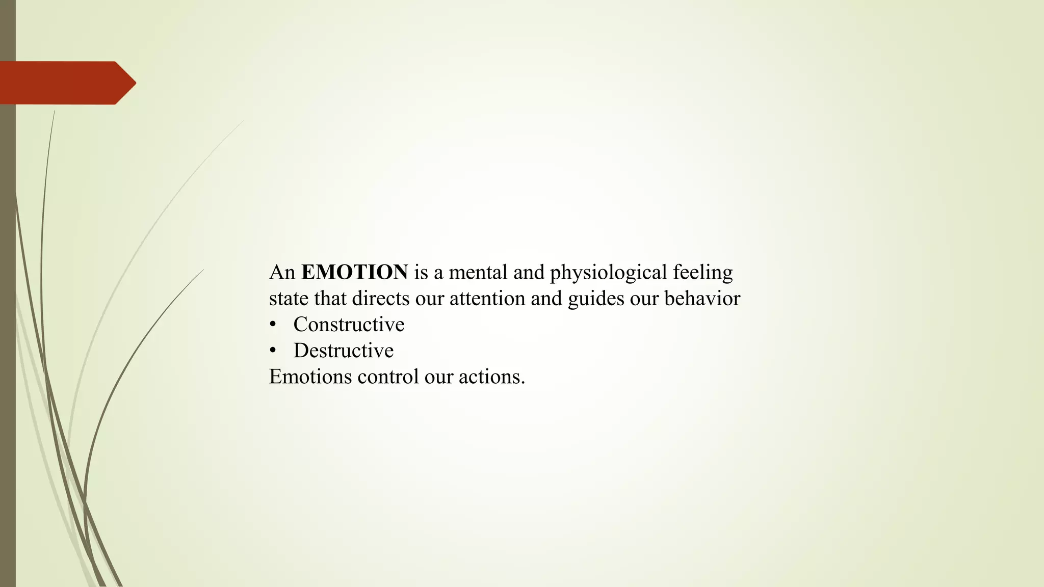 Emotions and motivations | PPTX