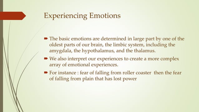 Emotions and motivations | PPTX