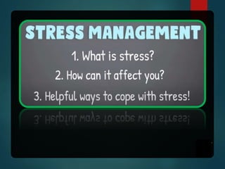 Emotion and stress ppt | PPT