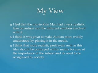 Emotions, autism, and rain man | PPT