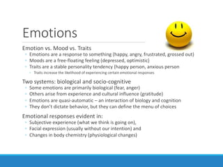 Emotions Cheat Sheet - Theories and Impact | PDF