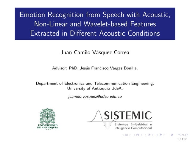 Emotion Recognition from Speech with Acoustic, Non-Linear and Wavelet-based Features Extracted ...