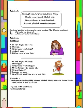 Emotions lower secondary | PDF