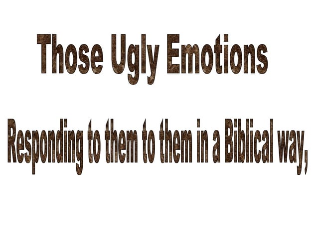 Dealing with Negative Emotions in a Biblical Way | PPT | Christianity ...