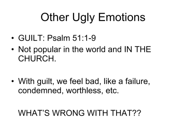 Dealing with Negative Emotions in a Biblical Way | PPT | Christianity ...