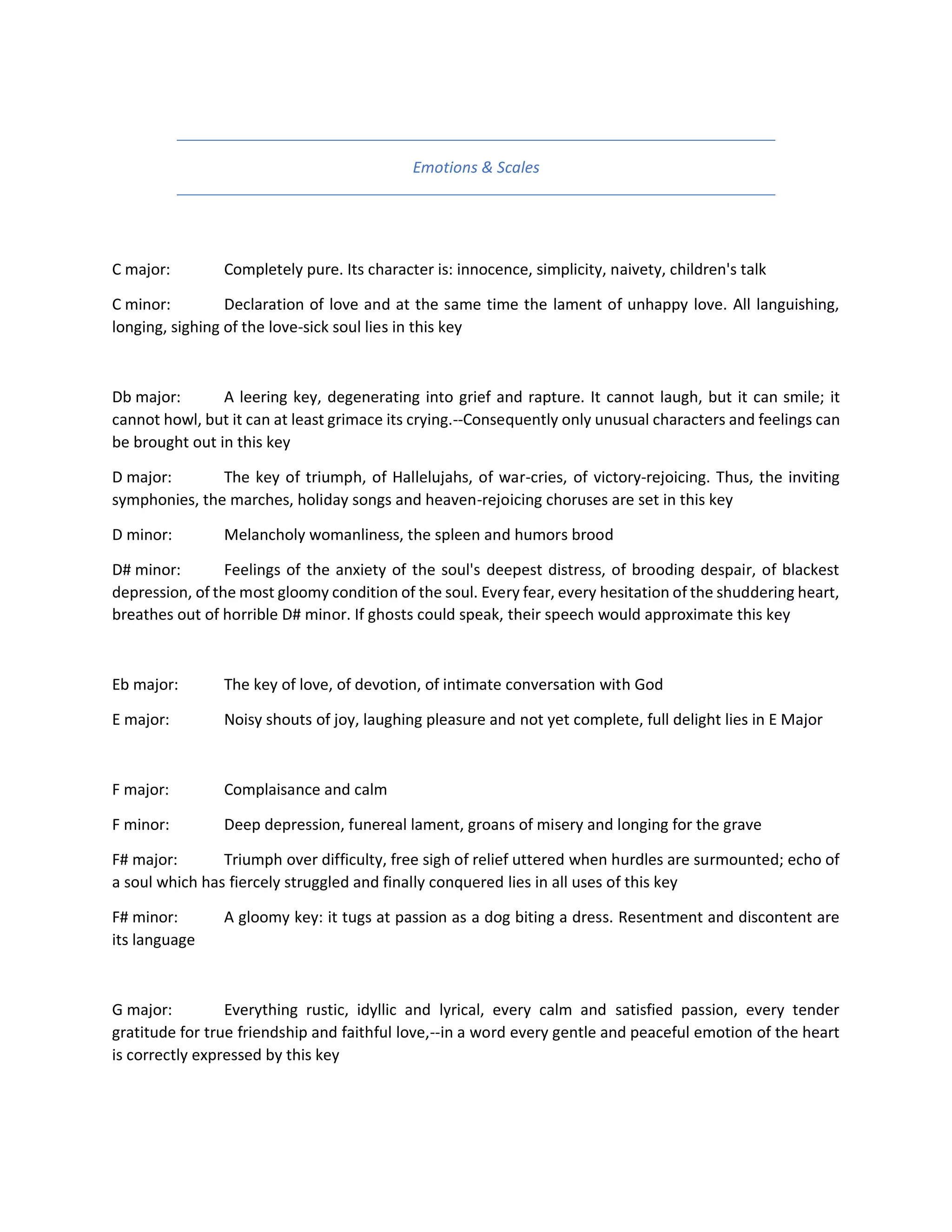 Emotions of the scales | PDF