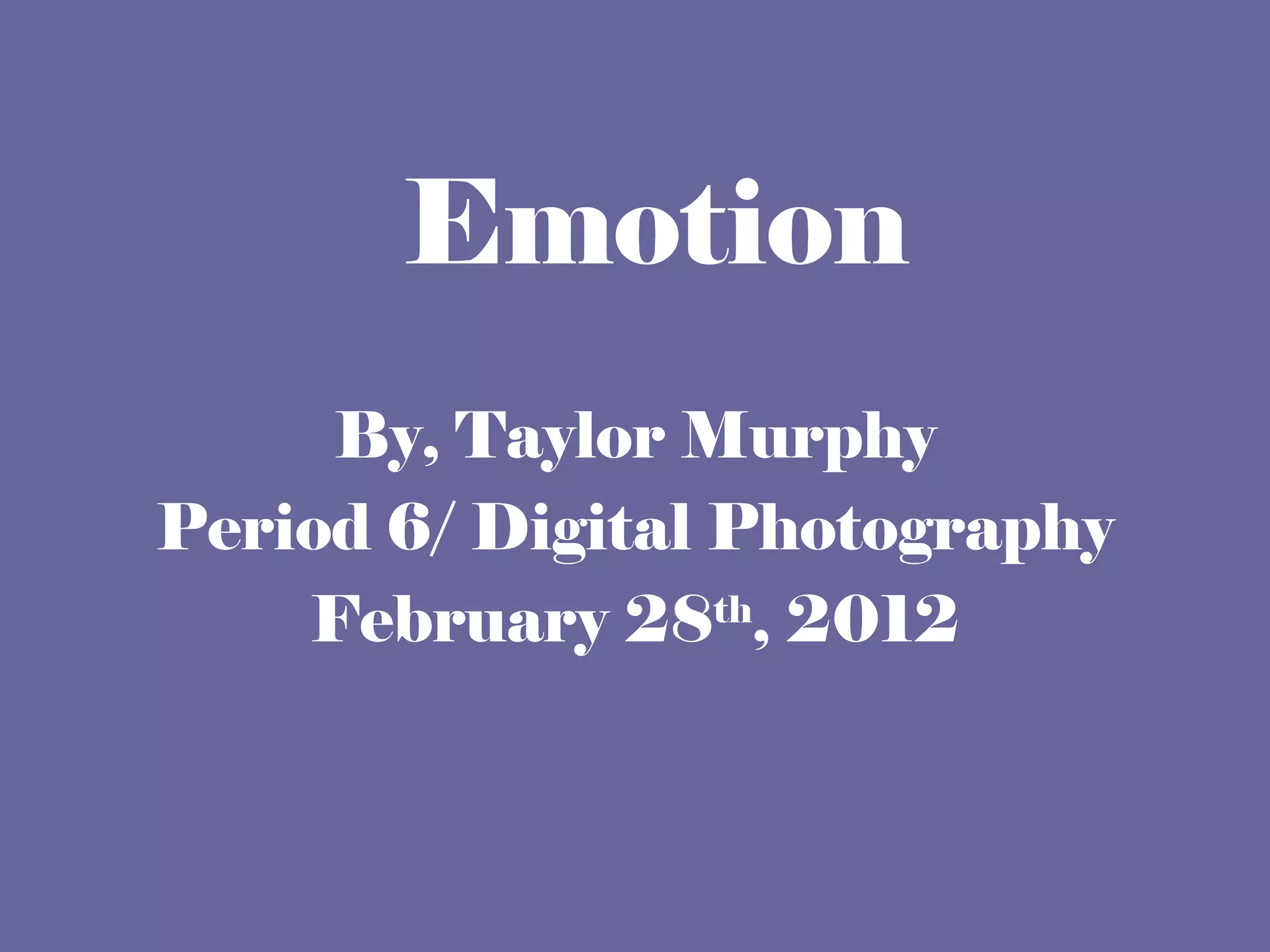 Emotions presentation | PPT