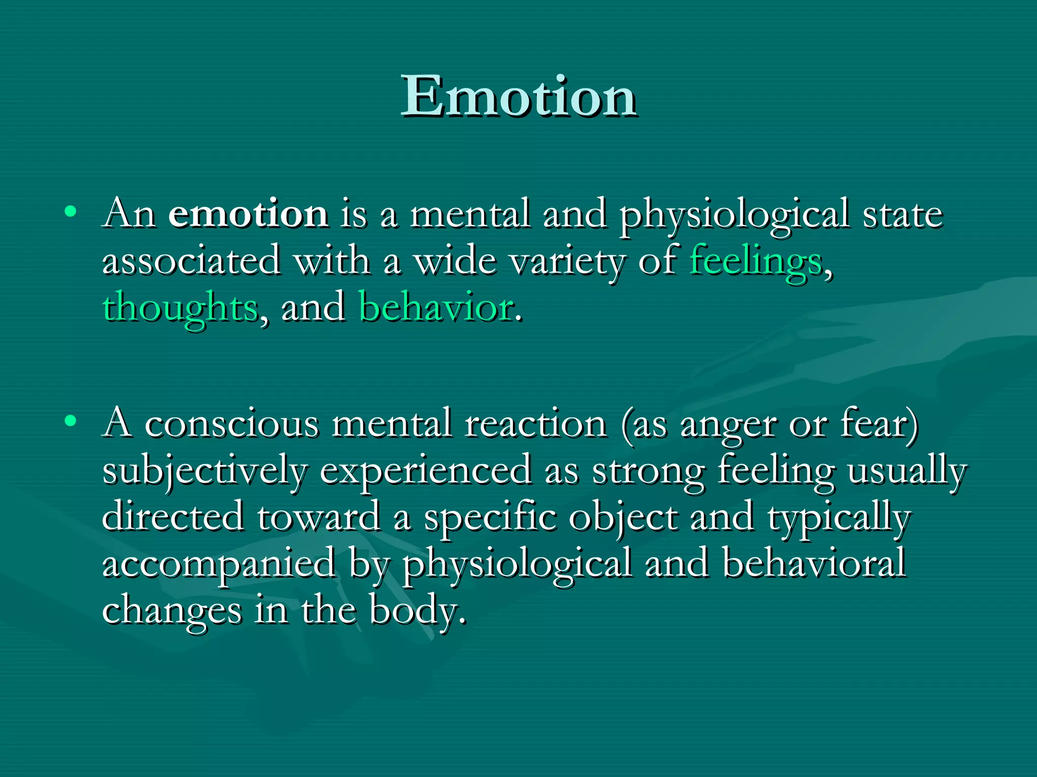 Emotion&stress,Psychology | PPT