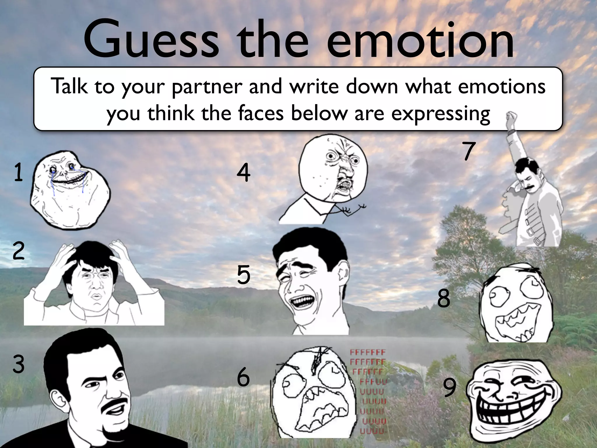 Emotions 1: Introduction to rage faces | KEY