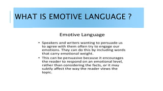 Emotive language | PPTX