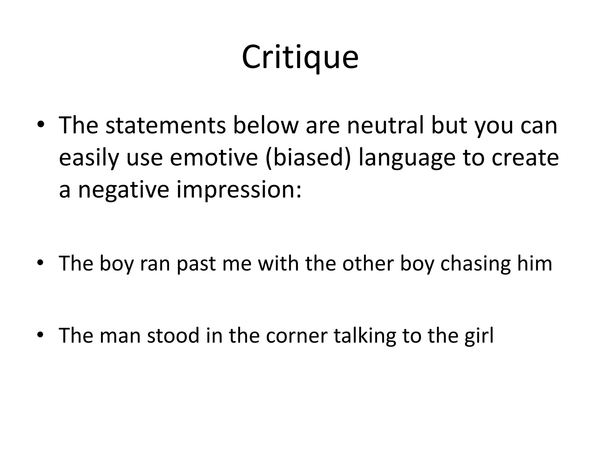 Emotive language analysis | PPTX