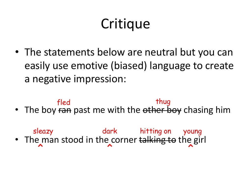 Emotive Language Analysis Emotive Language Analysis