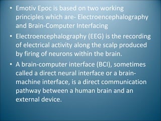 Emotiv Epoc/BCi/EEG | PPT
