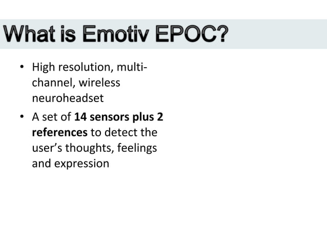 Emotiv epoc | PPT