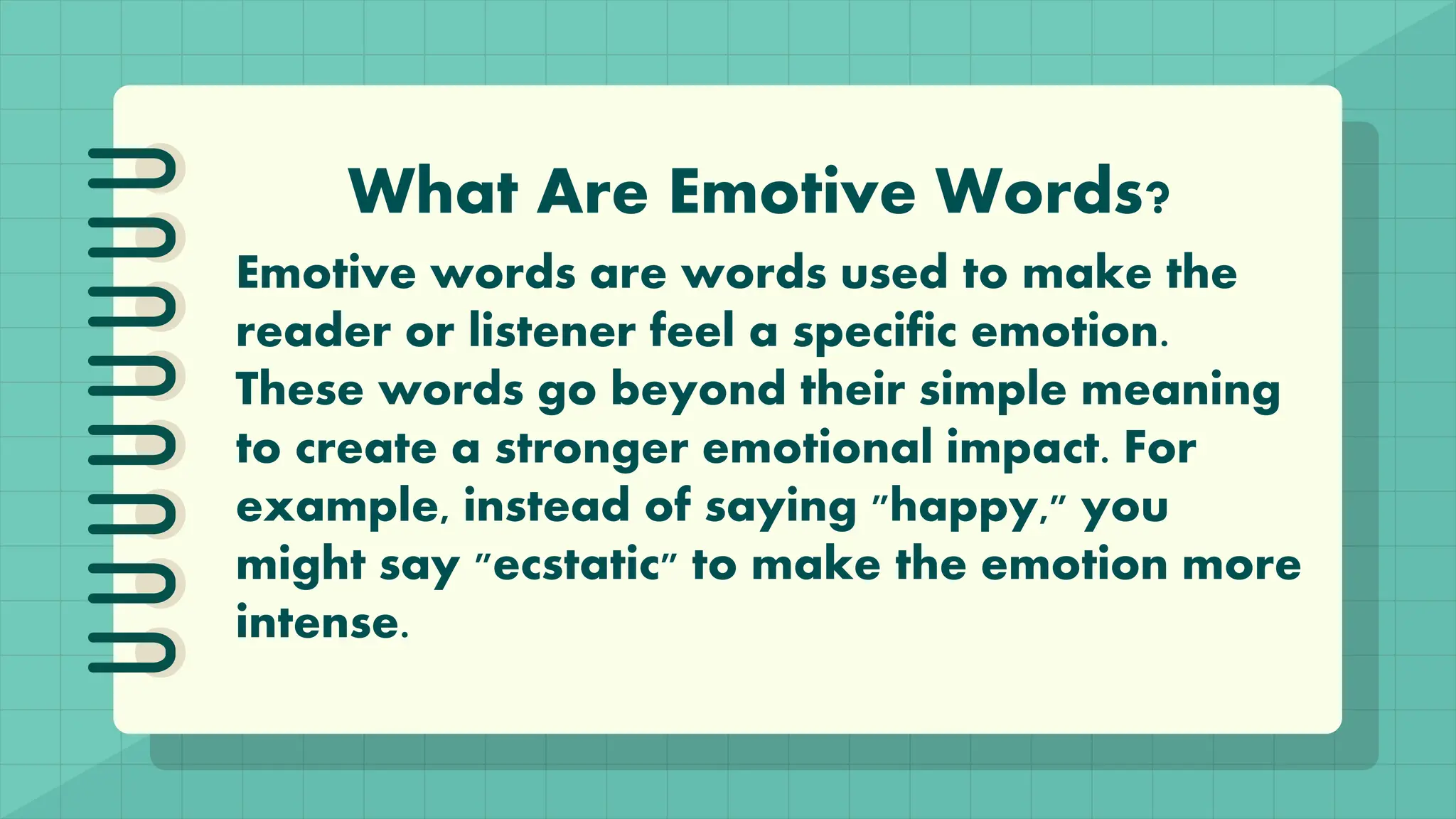 Emotive Words Guide (A short slideshow presentation) | PPT