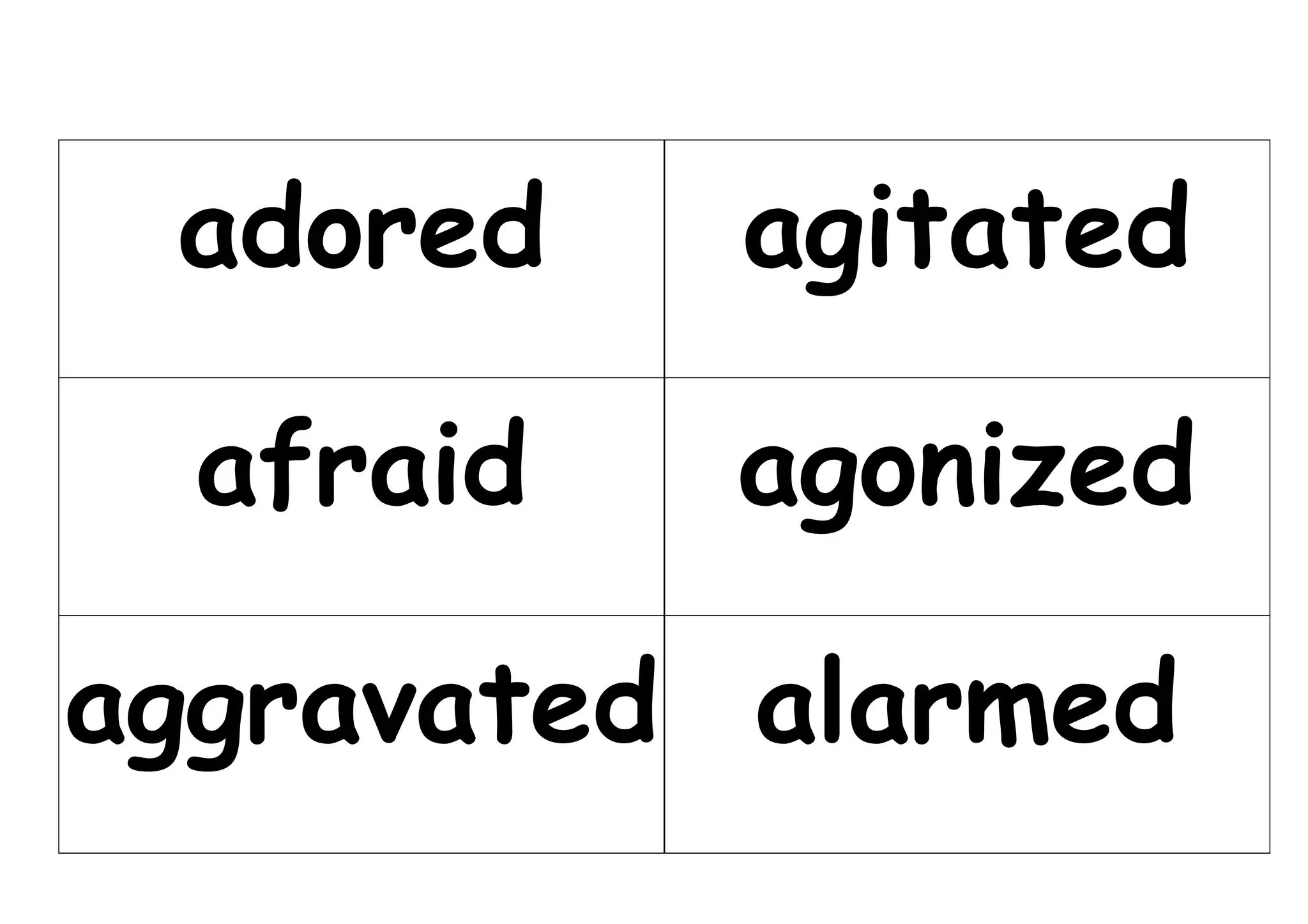 Emotive words list | DOCX