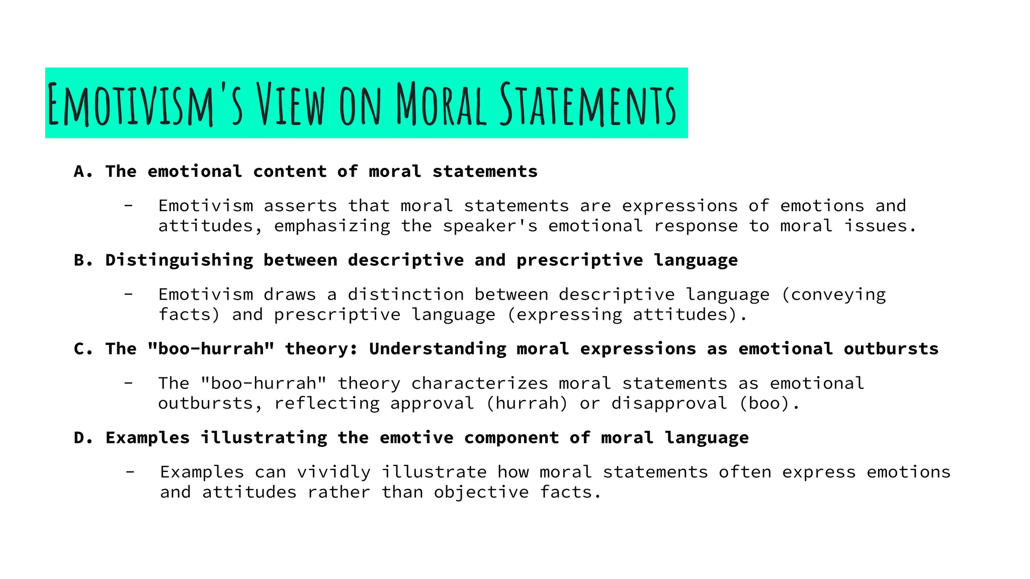 Emotivism Unveiled: Descriptive Ethics Dive | PPTX