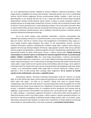 Emotivno računovodstvo i psihološka matematika u O.l.I. metodu | PDF