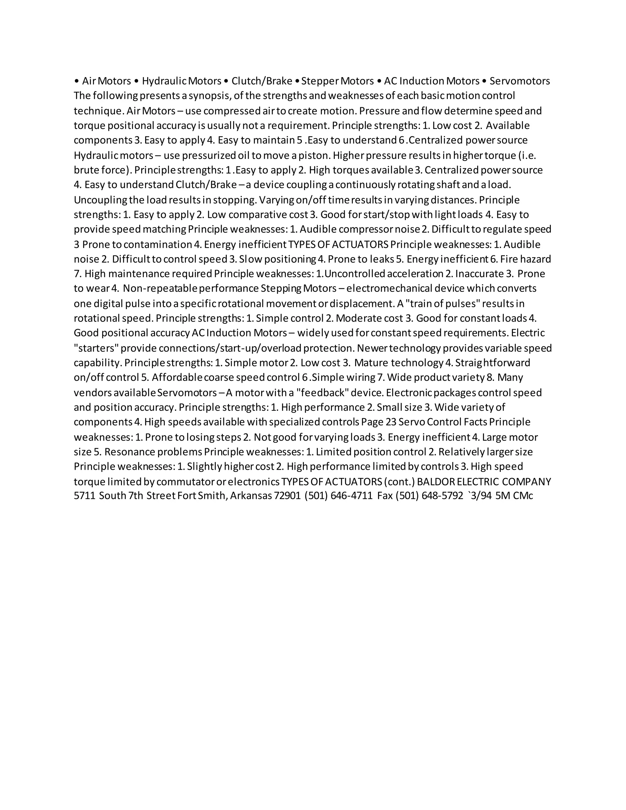 How does a servo motor work? | DOCX