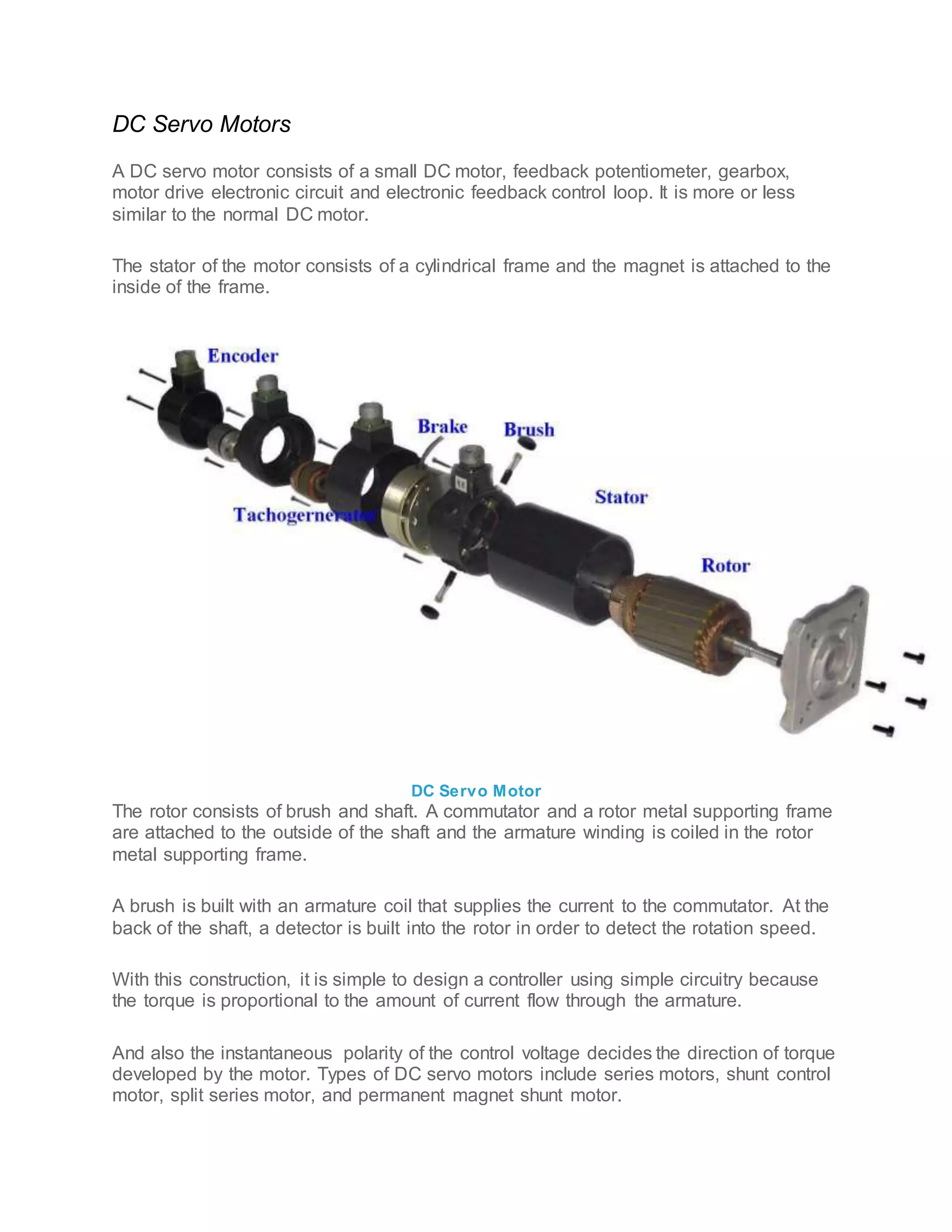 How does a servo motor work? | DOCX
