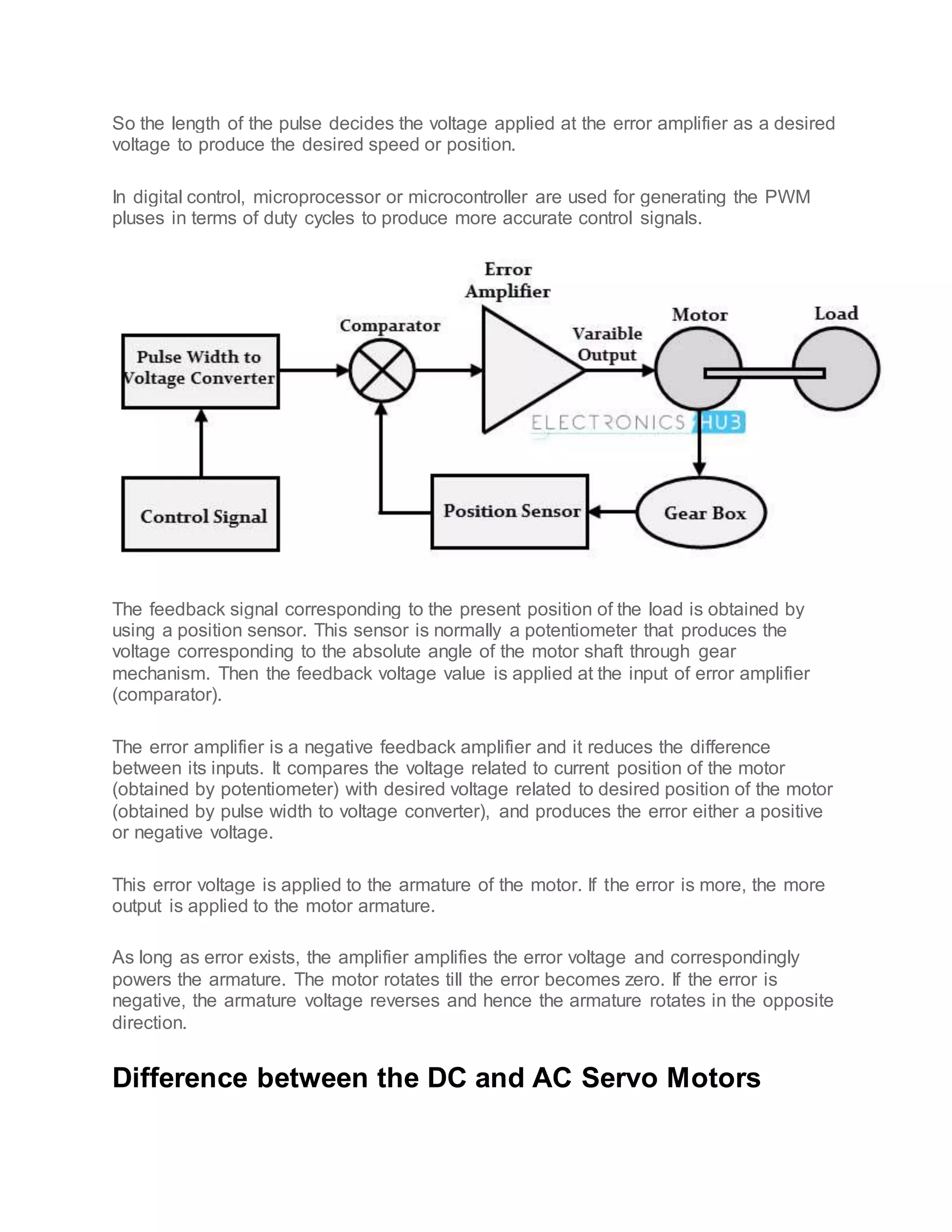 How does a servo motor work? | DOCX