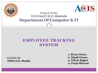 Employee Tracking System | PPTX