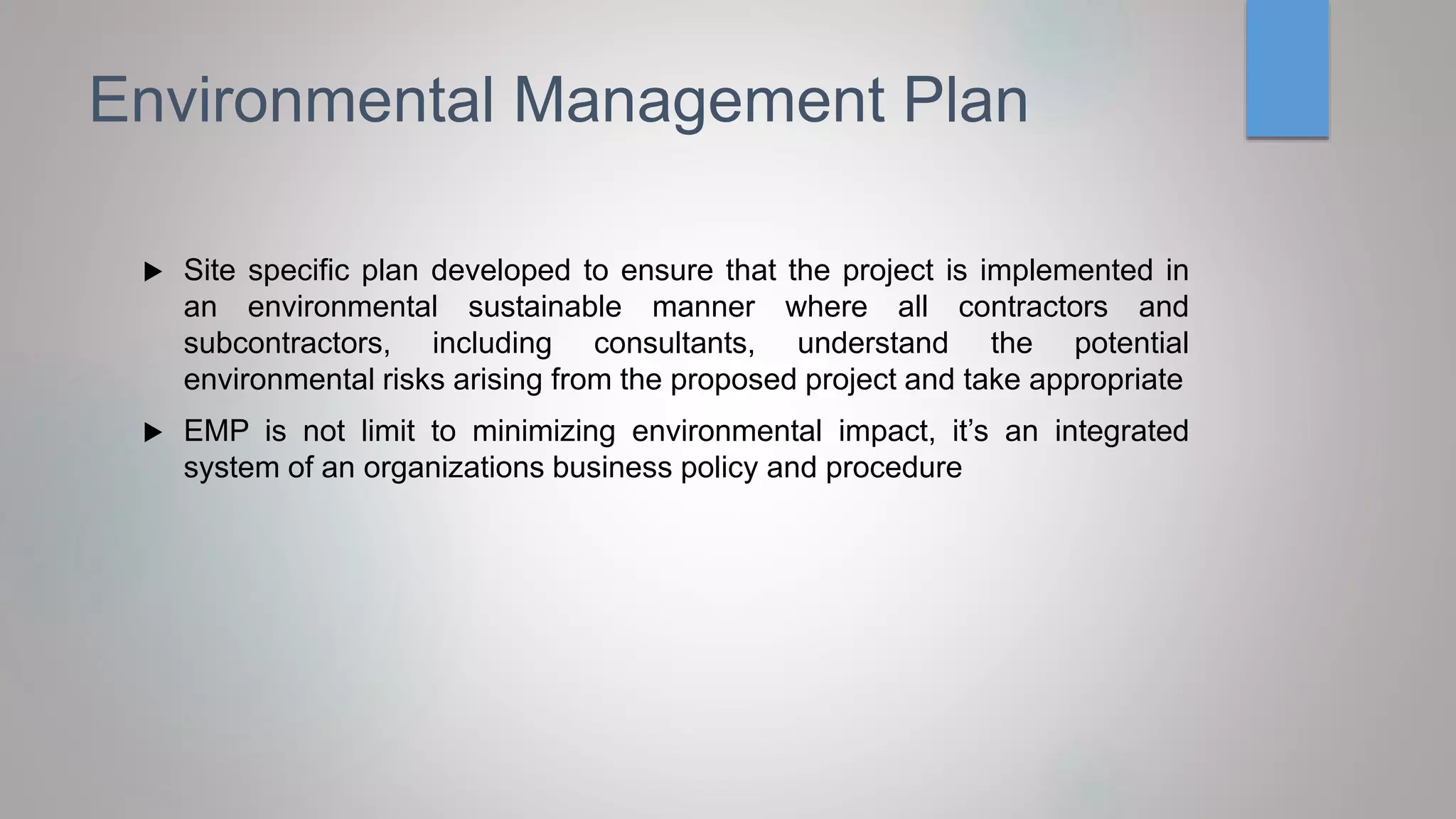 Environmental Management Plan | PPTX