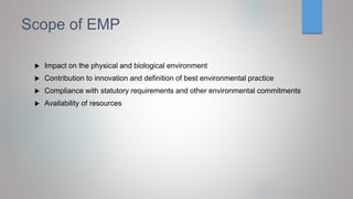 Environmental Management Plan | PPTX