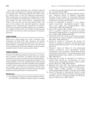 EMPACT: Emergency Medicine Professionalism and Communication Training | PDF