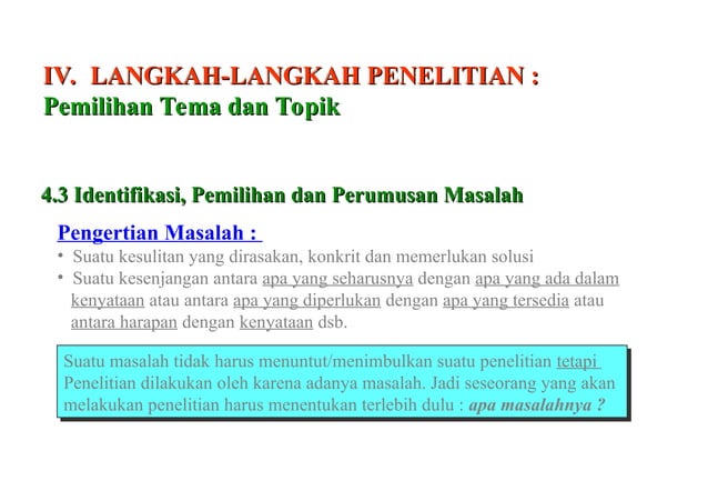 Bagian tentang menentukan judul penelitian | PPT