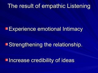 Empathic Listening Examples