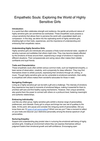 Empathetic Souls- Exploring the World of Highly Sensitive Girls.docx