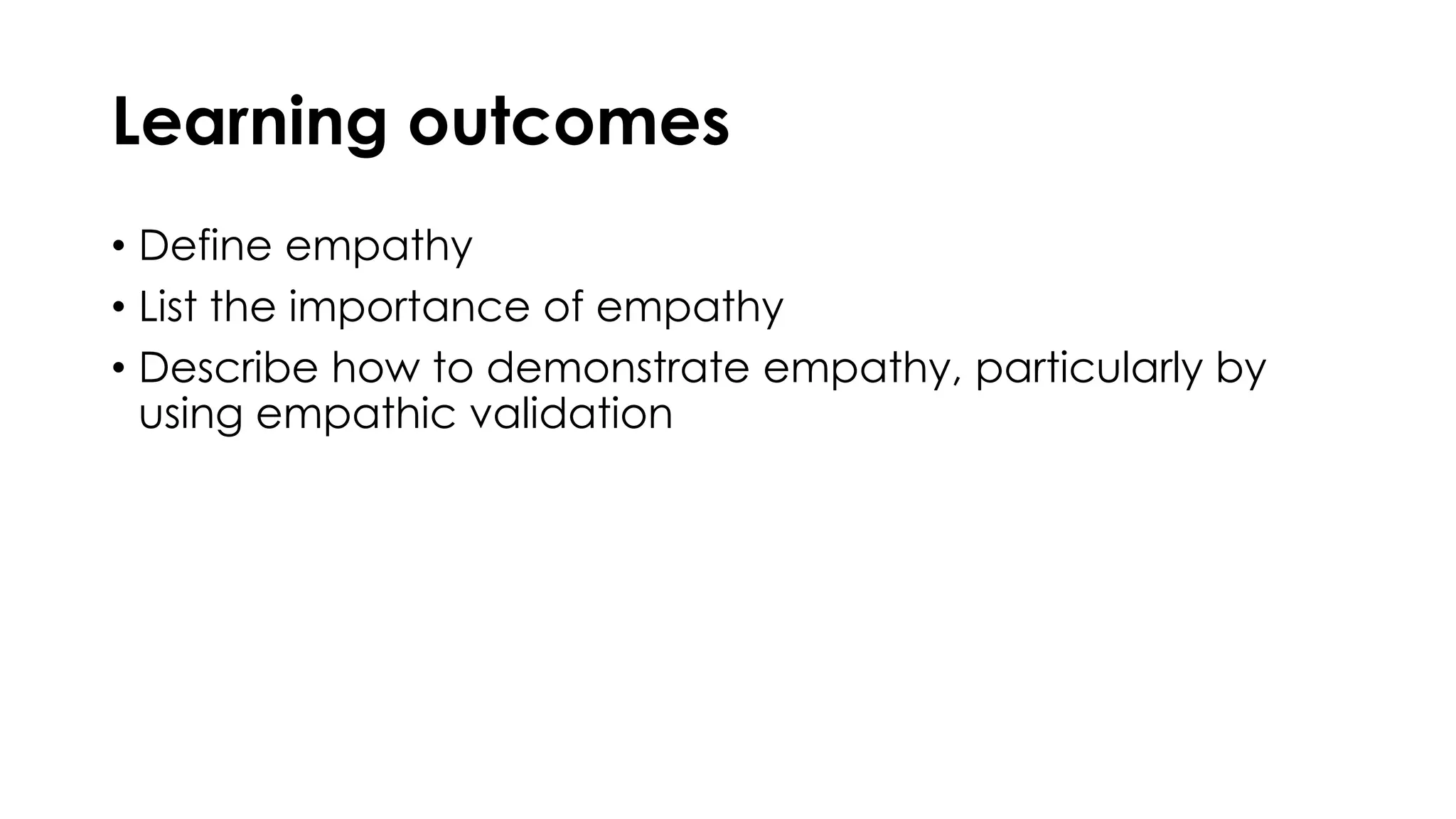 Empathic validation | PDF