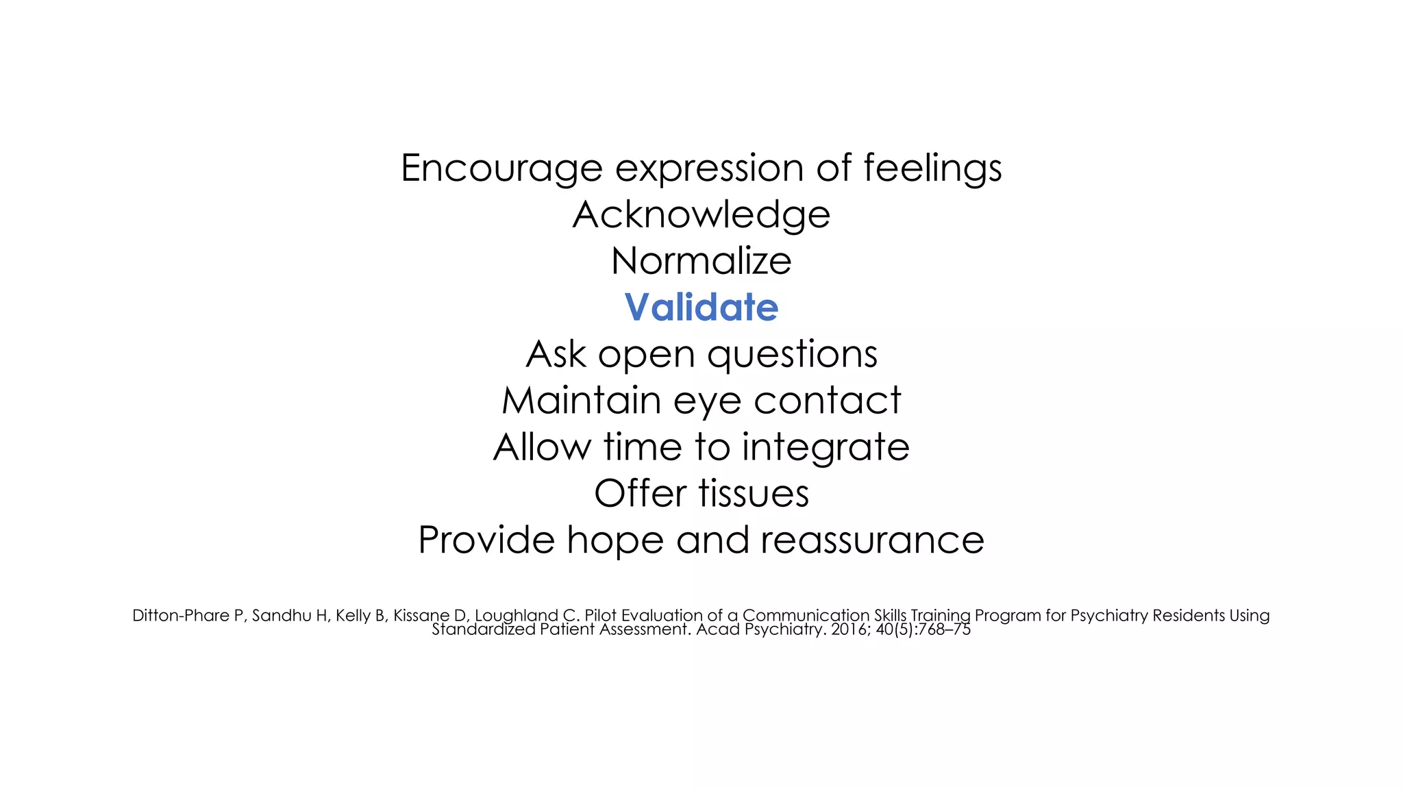 Empathic validation | PDF