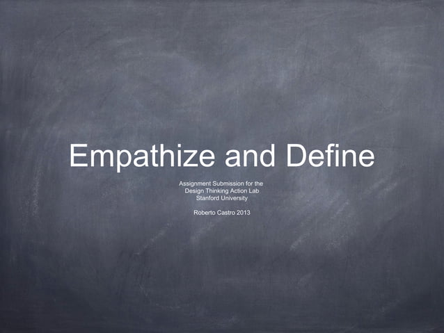 Empathize and define | PPT