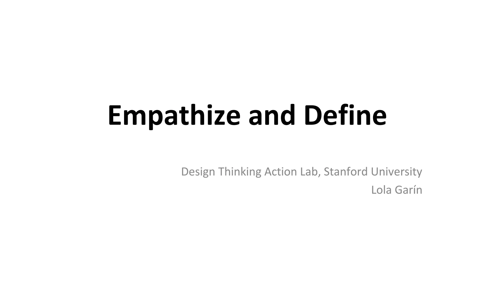 Empathize and define | PPT
