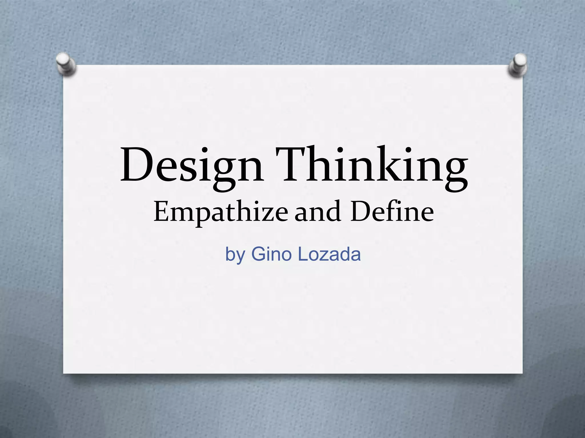 Empathize and define | PPT