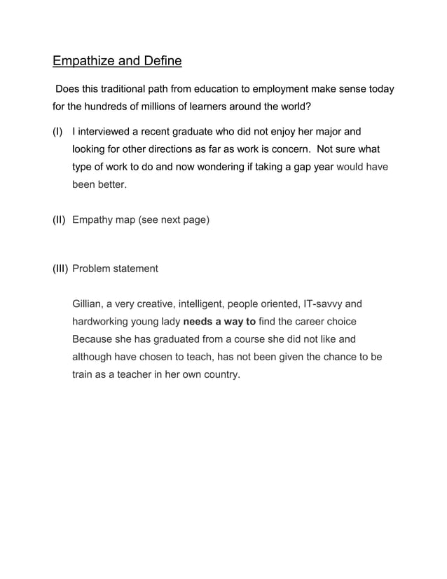 Empathize and define rp | PDF