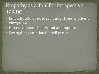 Empathy: A tool for understanding others | PPT