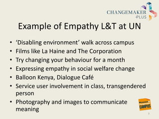 Empathy a teaching and learning strategy in a changemaker campus | PPT