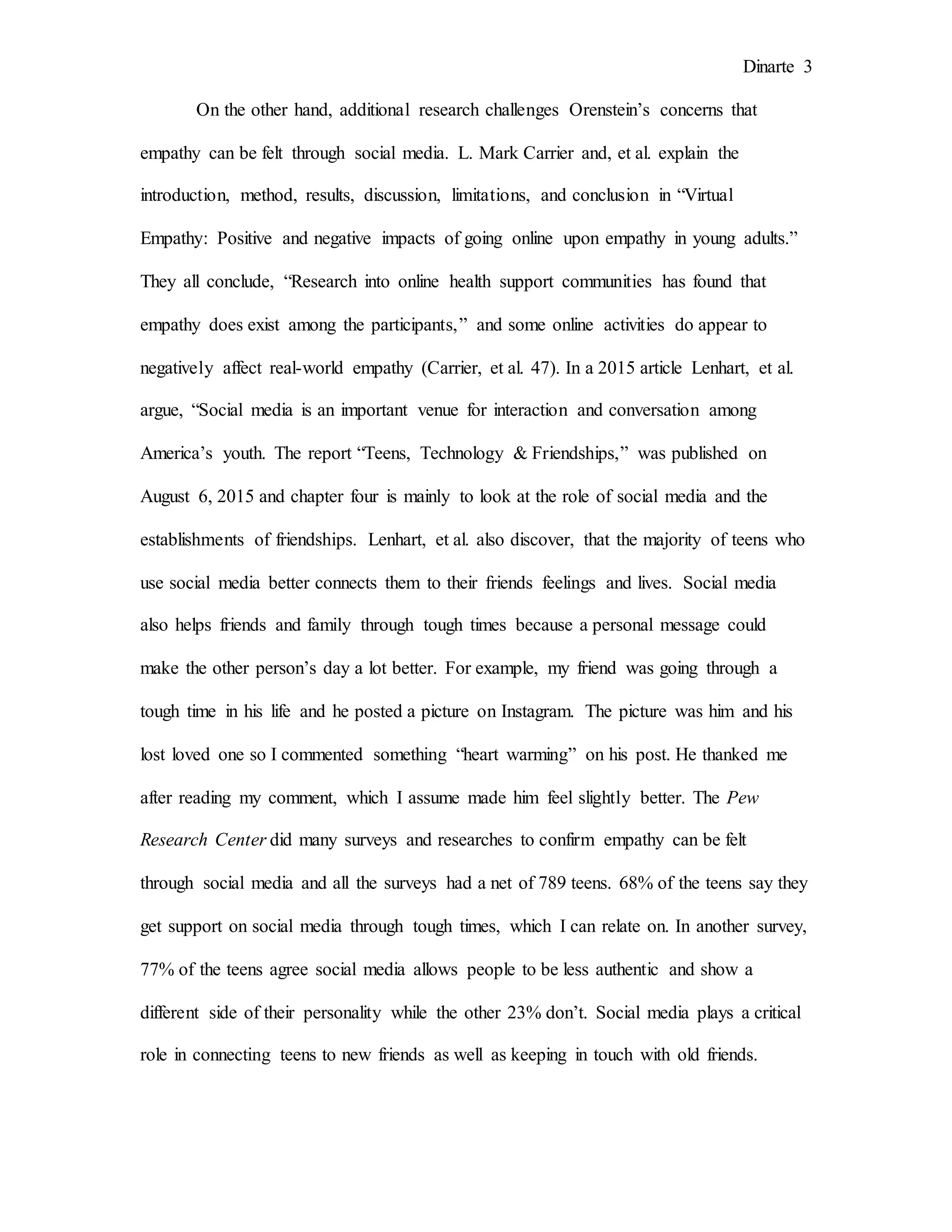 Empathy and social media | DOCX