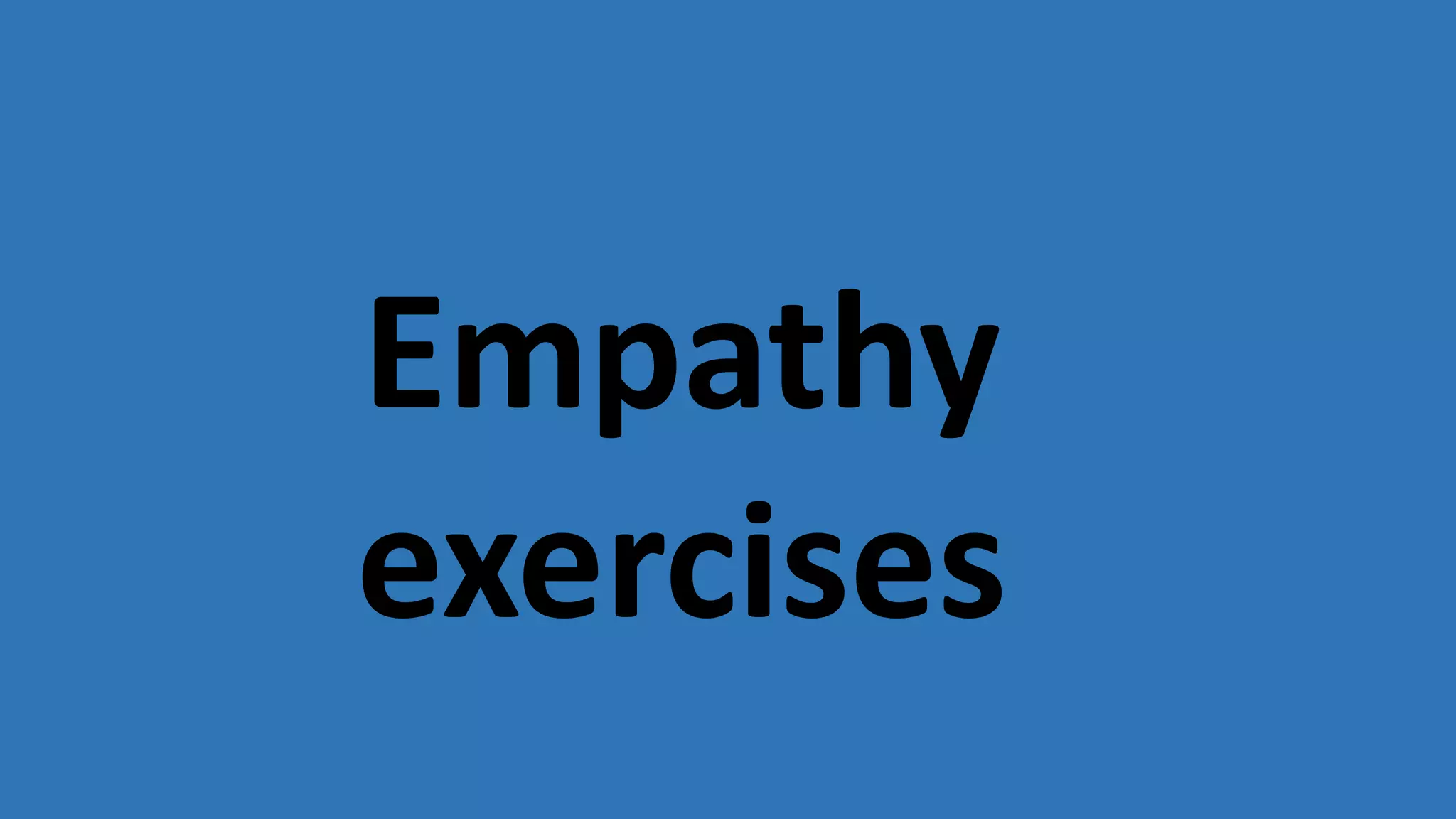 Empathy exercises | PDF