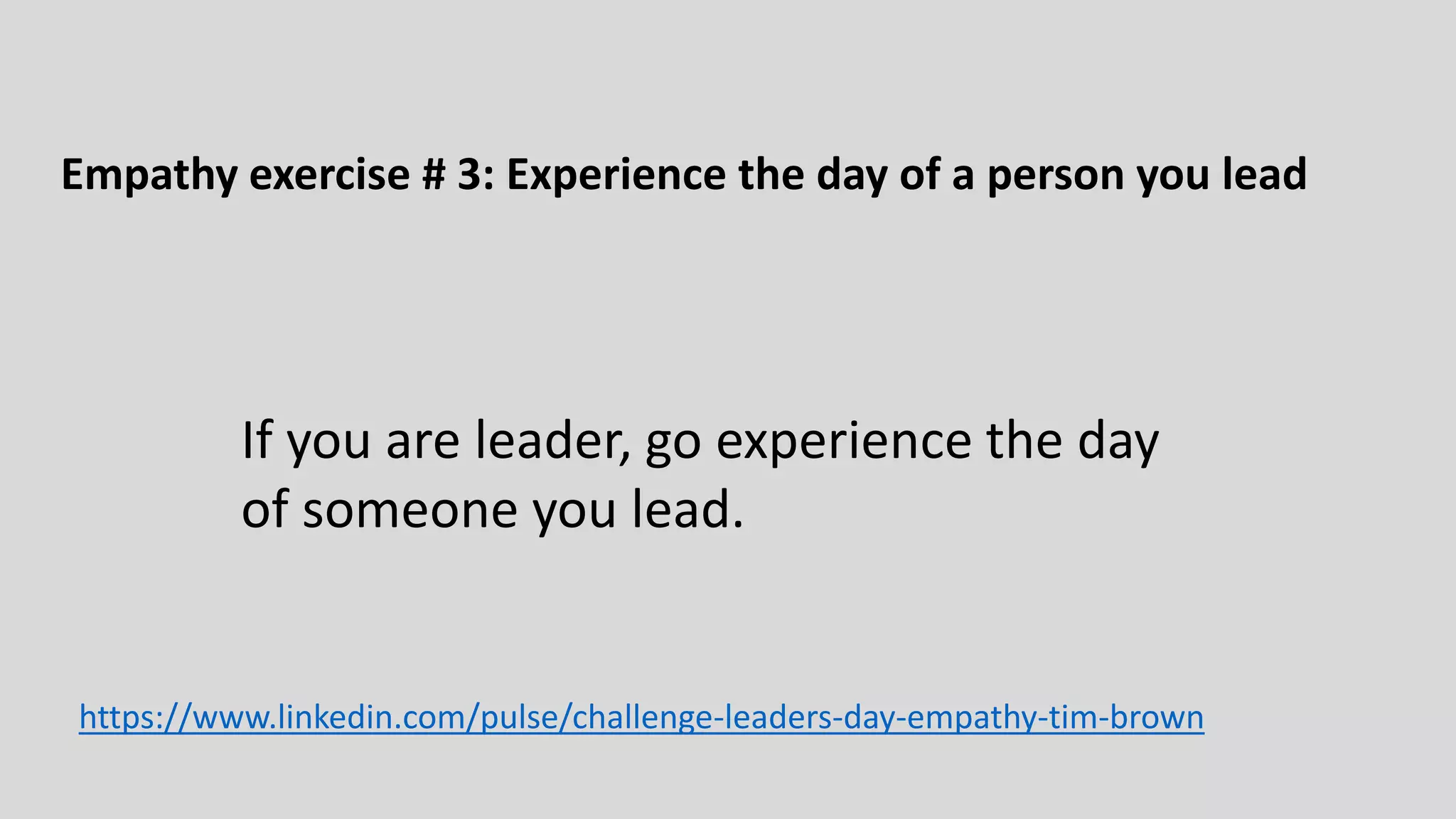 Empathy exercises | PDF