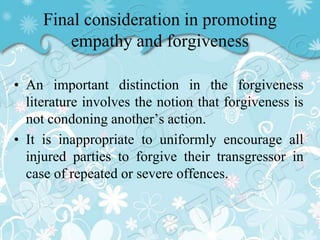 Empathy in the process of forgiveness | PPTX
