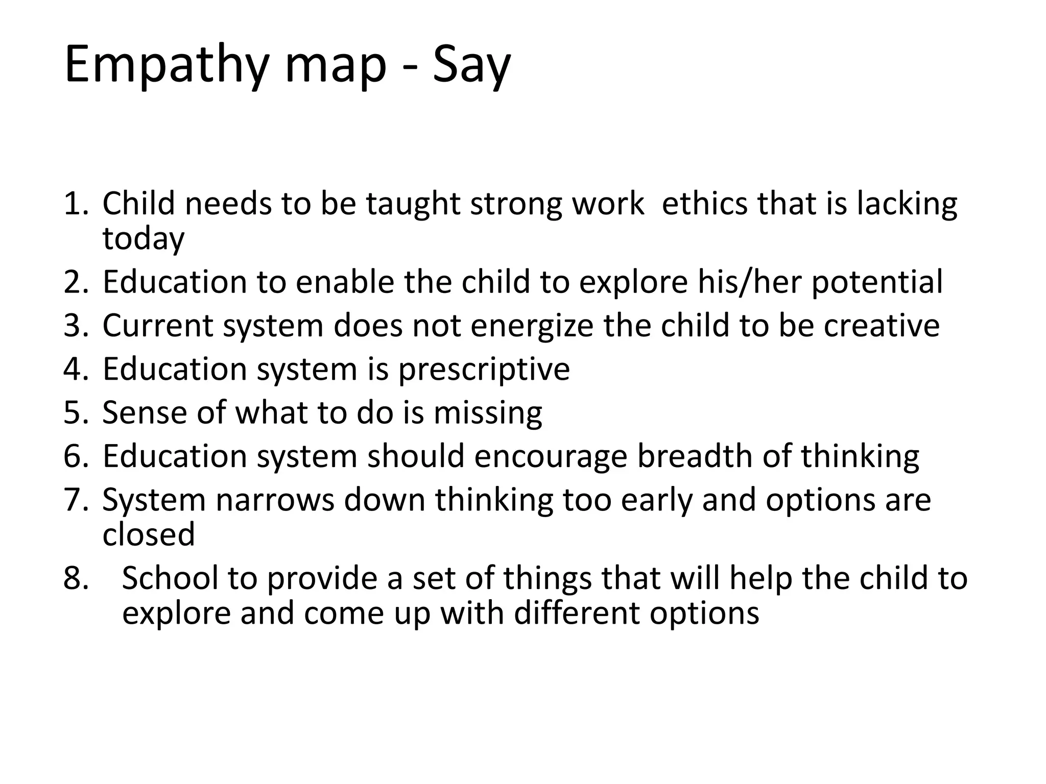 Empathy map - School to Work Transition | PPTX